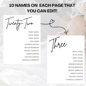 Wedding Seating Chart Cards Template Wedding Table Numbers Seating ...