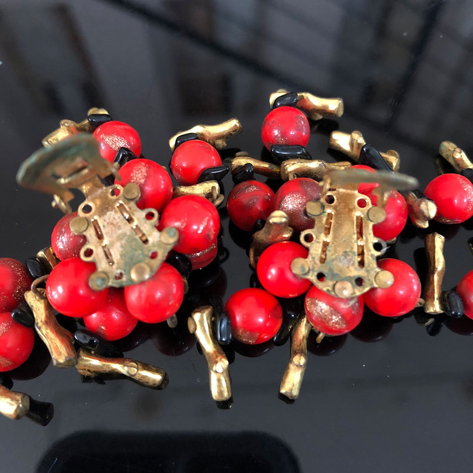 Wacky Waterfall Earrings Vintage Beach-themed Gold Metal - Etsy