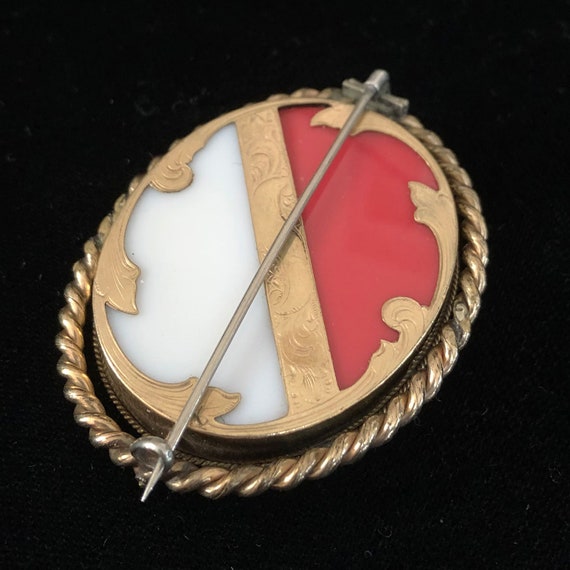 Antique Victorian Memento Brooch, Flip Design, Scenic… - Gem