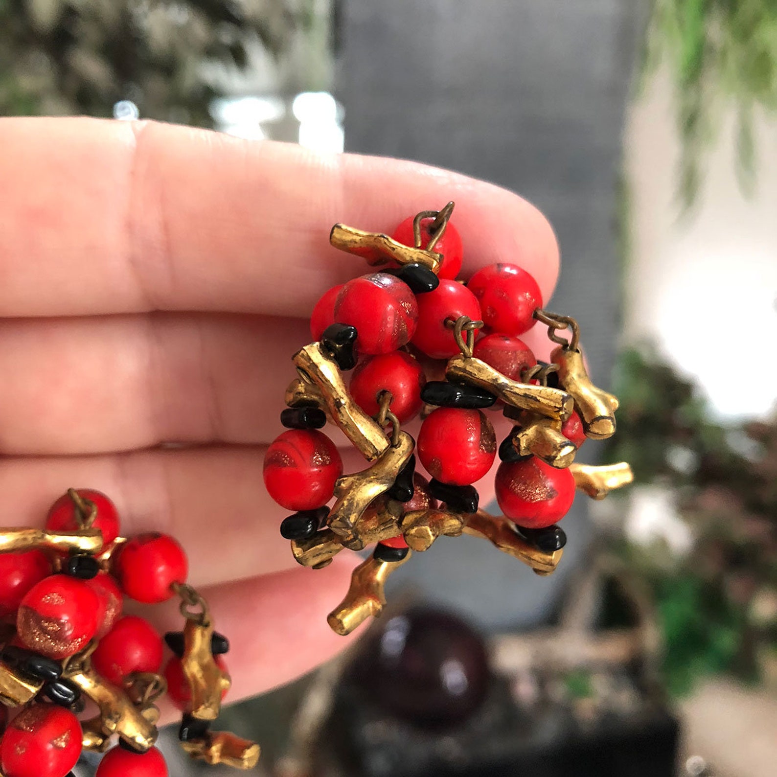 Wacky Waterfall Earrings Vintage Beach-themed Gold Metal - Etsy