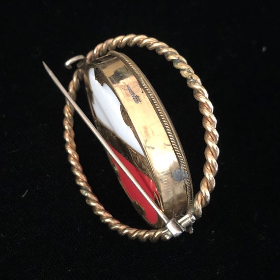 Antique Victorian Memento Brooch, Flip Design, Scenic… - Gem