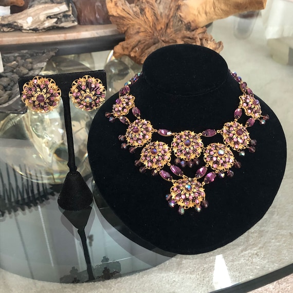 Hobe jewelry, Vintage set, Gift for her - munimoro.gob.pe