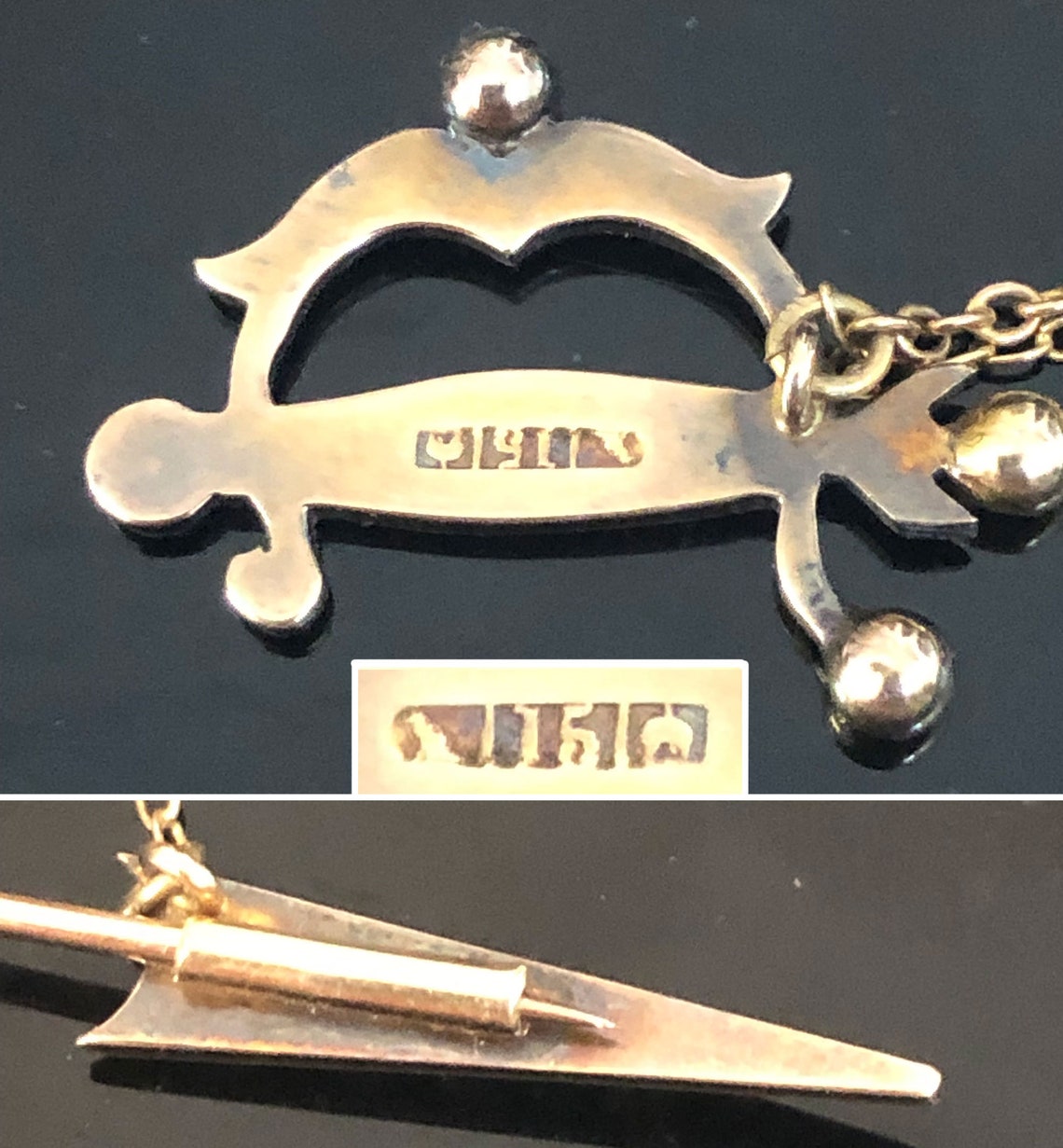 Antique Black Opal Sword Jabot Pin Victorian New Zealand | Etsy