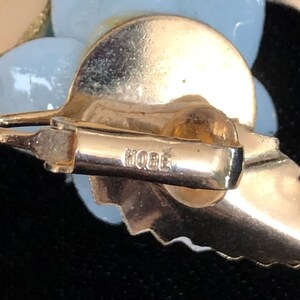 Vintage Hobe Roses Brooch Earrings, 1965, Handpainted Baby Blue ...