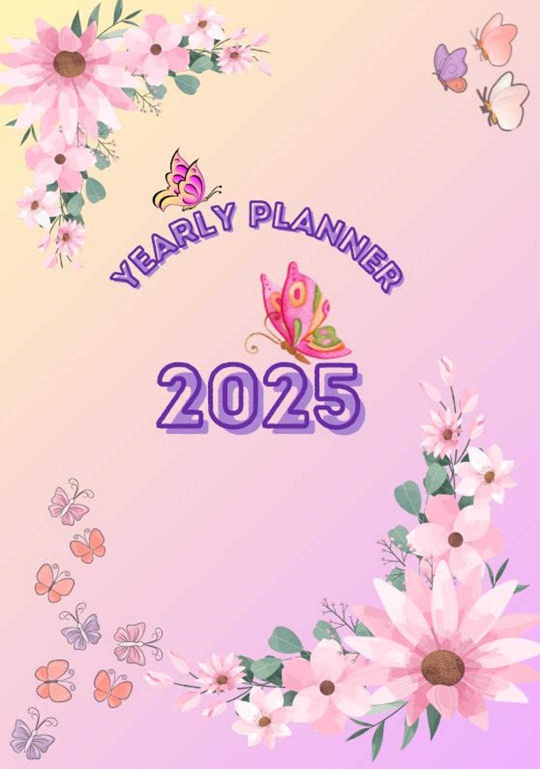 2025 Yearly Planner 2025 Monthly Planner Writable PDF Planner Printable ...