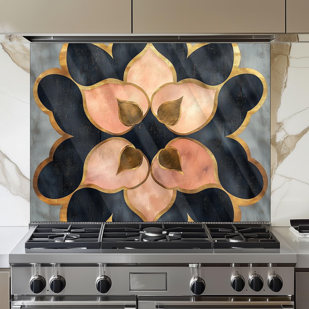 Stylish Glass Moroccan Style Kitchen Backsplash Heat Resistant ...