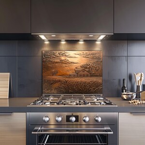 Farmhouse Backsplash, Windmill Glass Kitchen Splashback - Etsy