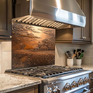 Farmhouse Backsplash, Windmill Glass Kitchen Splashback - Etsy