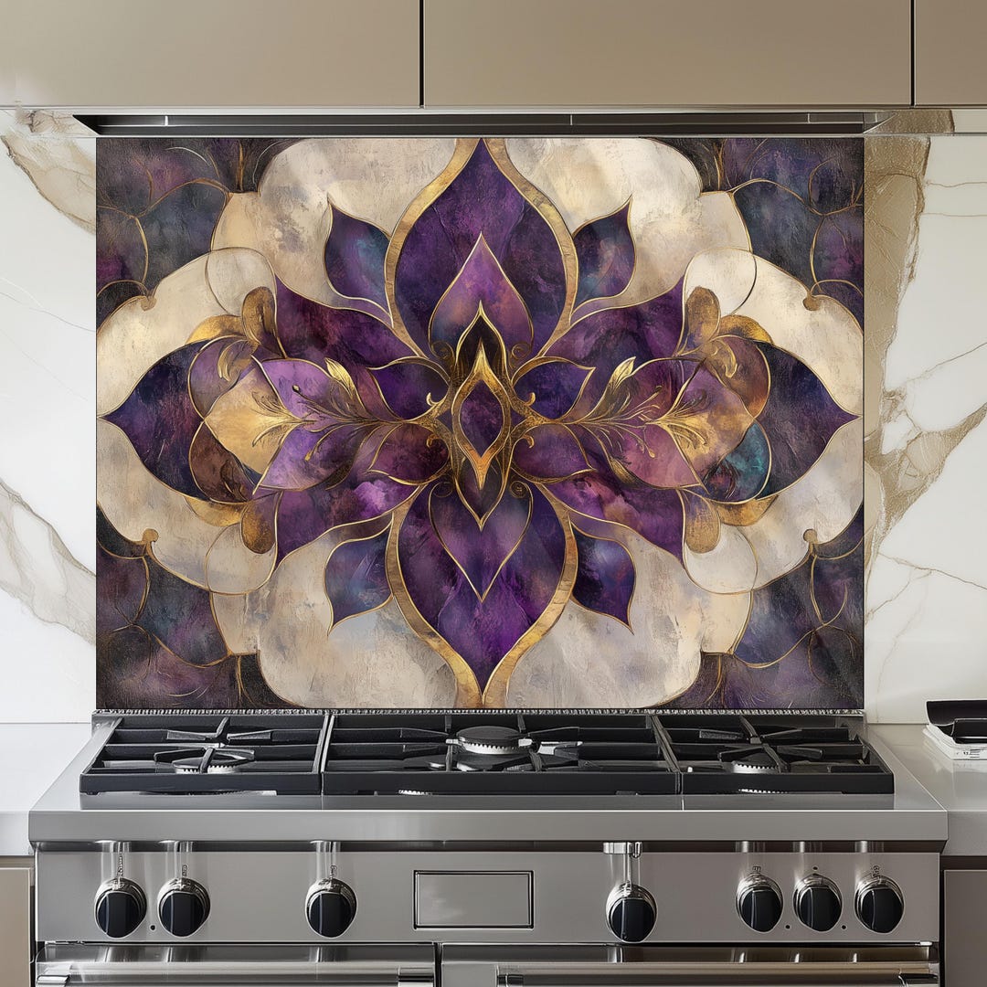Stylish Glass Moroccan Style Kitchen Backsplash Heat Resistant ...