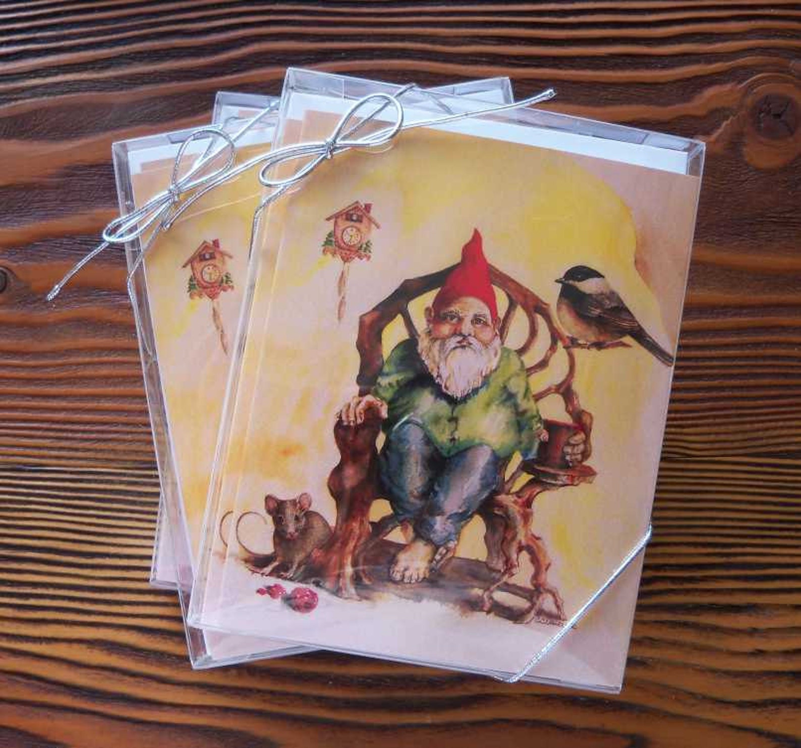 Gnome Greeting Cards Set of Five - Etsy