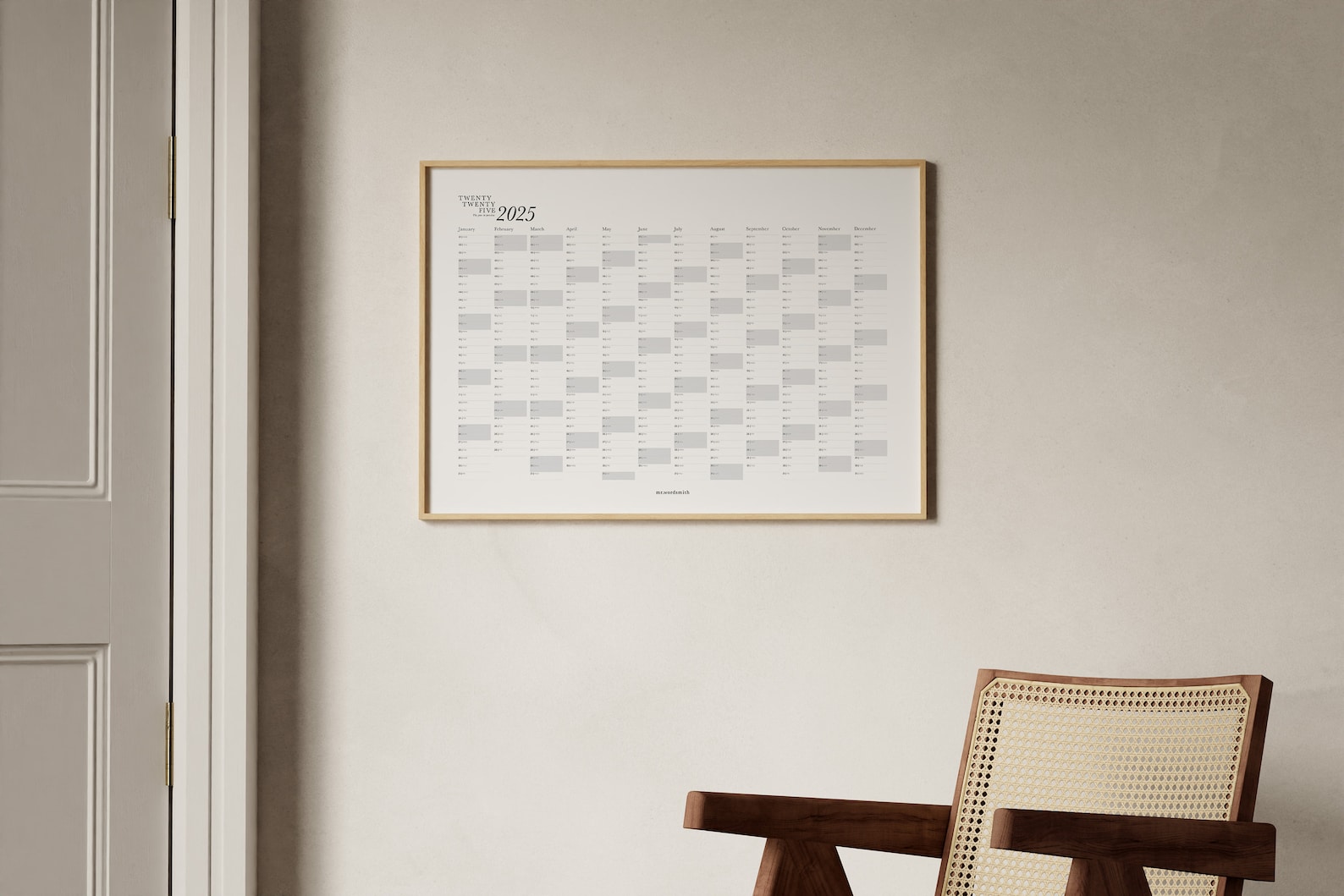 Printable Planner 2025 | Yearly Productivity Wall Planner | A2, A3, A4 ...