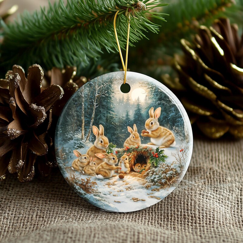 Rabbit Ornament - Etsy