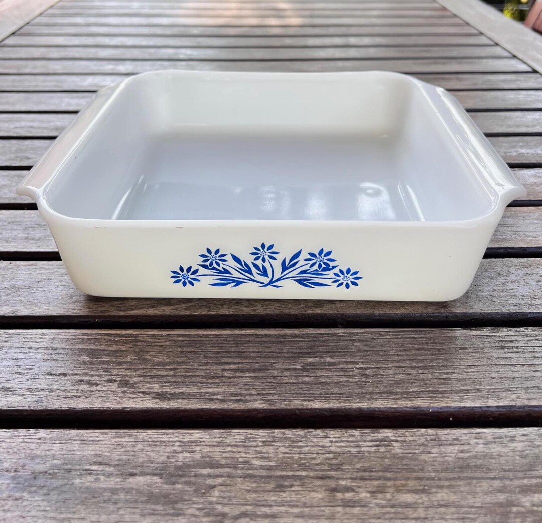 Vintage Anchor Hocking Fire King Blue Cornflower 8” Baking Dish - Etsy