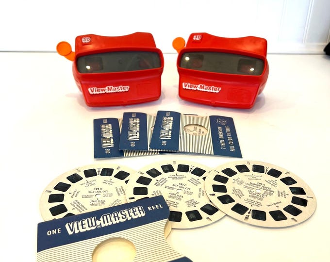 Two View-master Red 3D Viewfinder | Stereo Viewer | Retro Fun | Retro ...