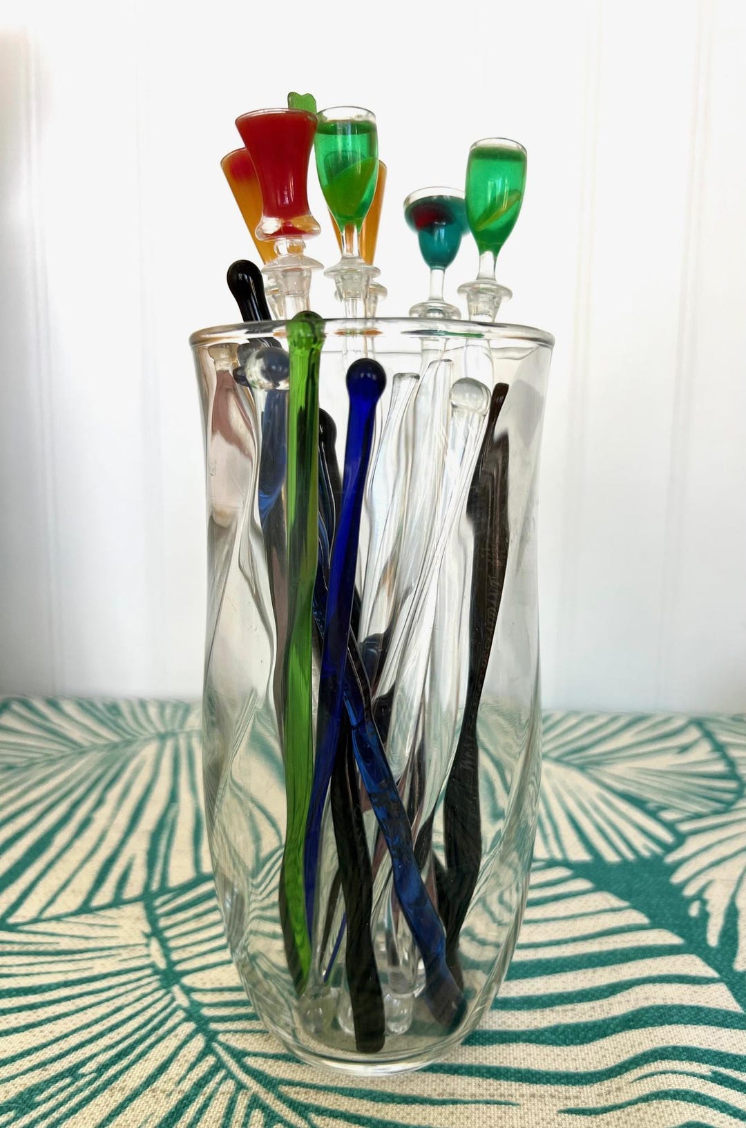 Vintage Collection of 21 Swizzle Sticks, Plastic & Glass | Drink ...