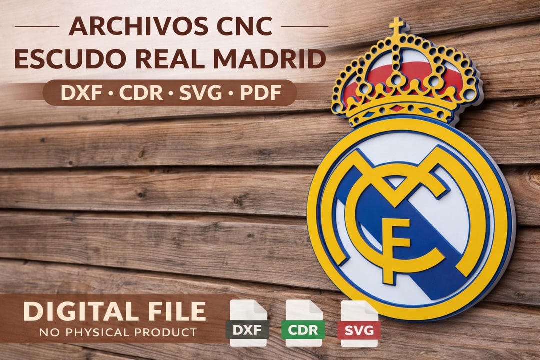 Real Madrid Vector Logo | Svg Dxf Pdf Cdr | Digital File Instant ...