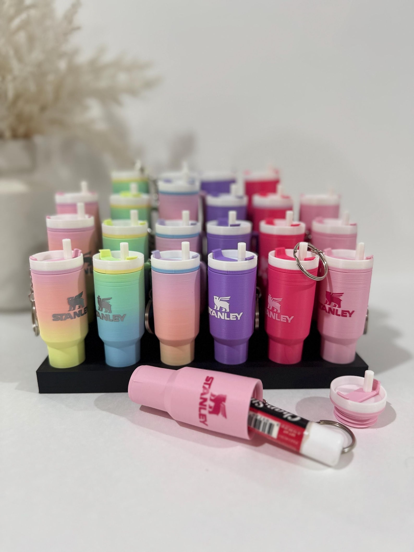 Mini Stanley Cup Keychain/ Chapstick Holder/ 3D Printed Tumbler Charm ...