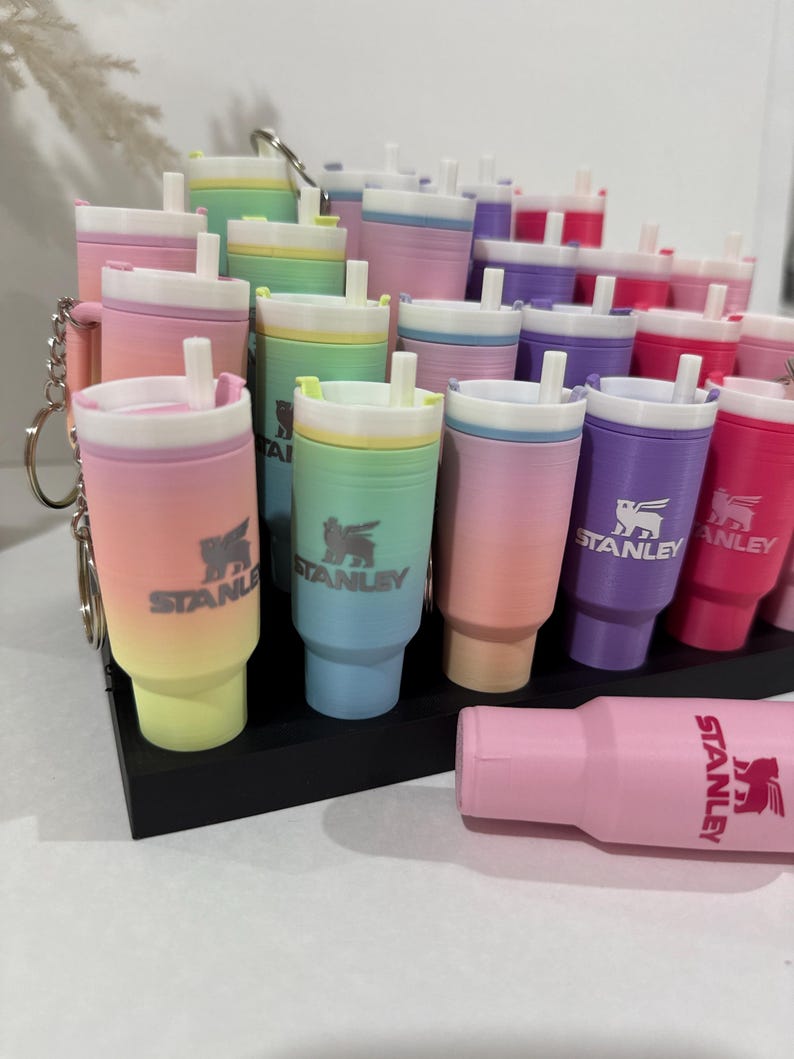 Mini Stanley Cup Keychain/ Chapstick Holder/ 3D Printed Tumbler Charm ...