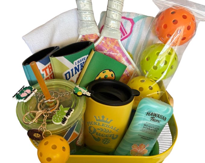 Pickleball Queen Gift Basket | Women’s Pickleball Beginner Set | Fun ...