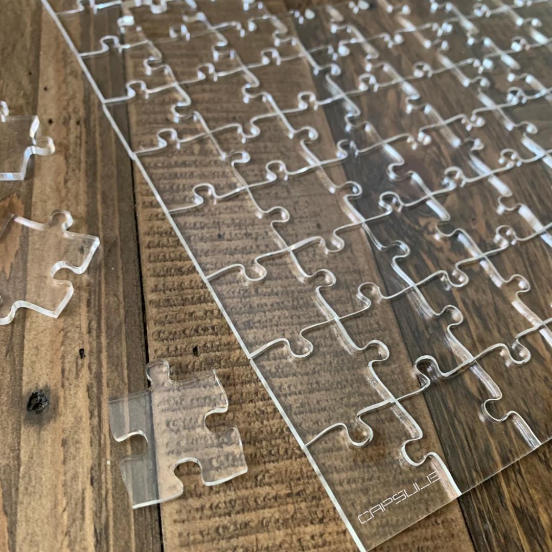 Transparent Puzzle - Clear Impossible Jigsaw Puzzle Acrylic 10 X 10 ...