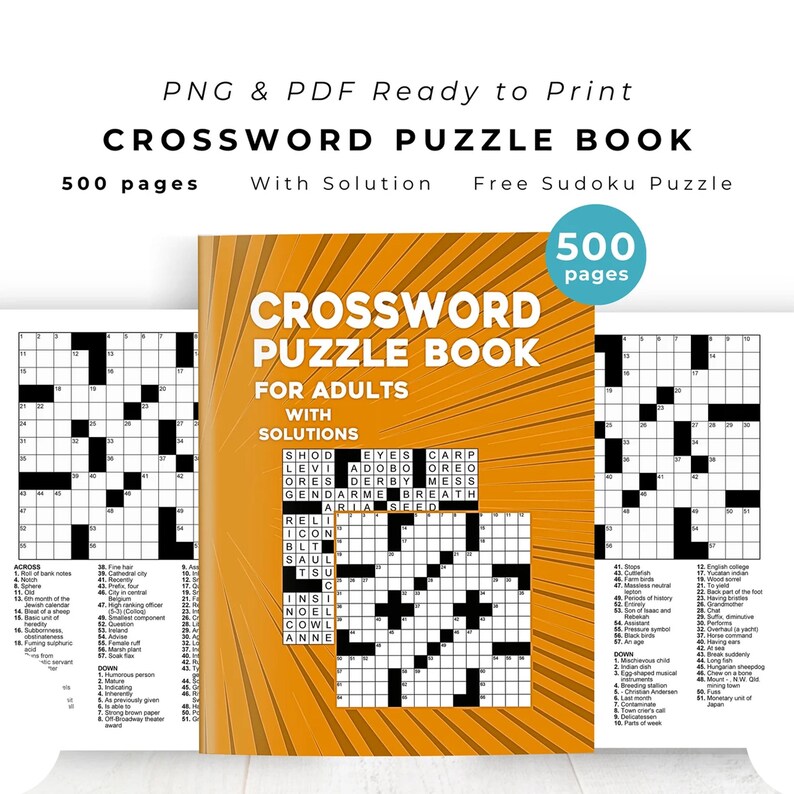Printable Adult Party Games Bundle: Sudoku, Crosswords, Trivia (PDF ...
