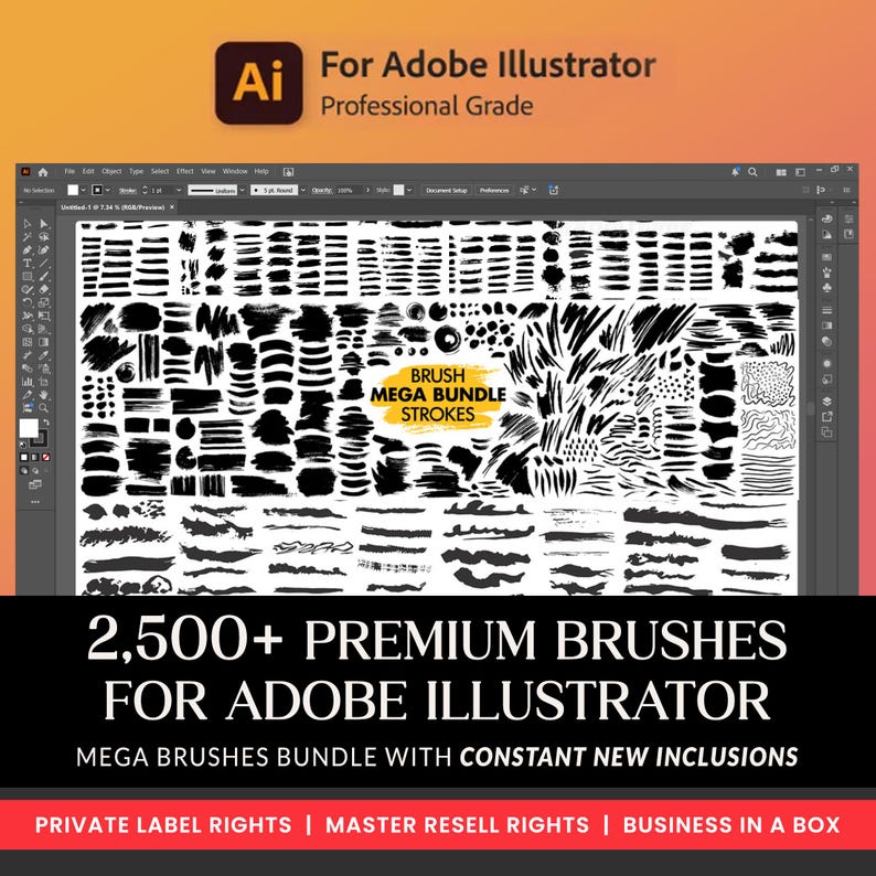 Ultimate Adobe Illustrator Brush Library Technical Bundle Professional ...