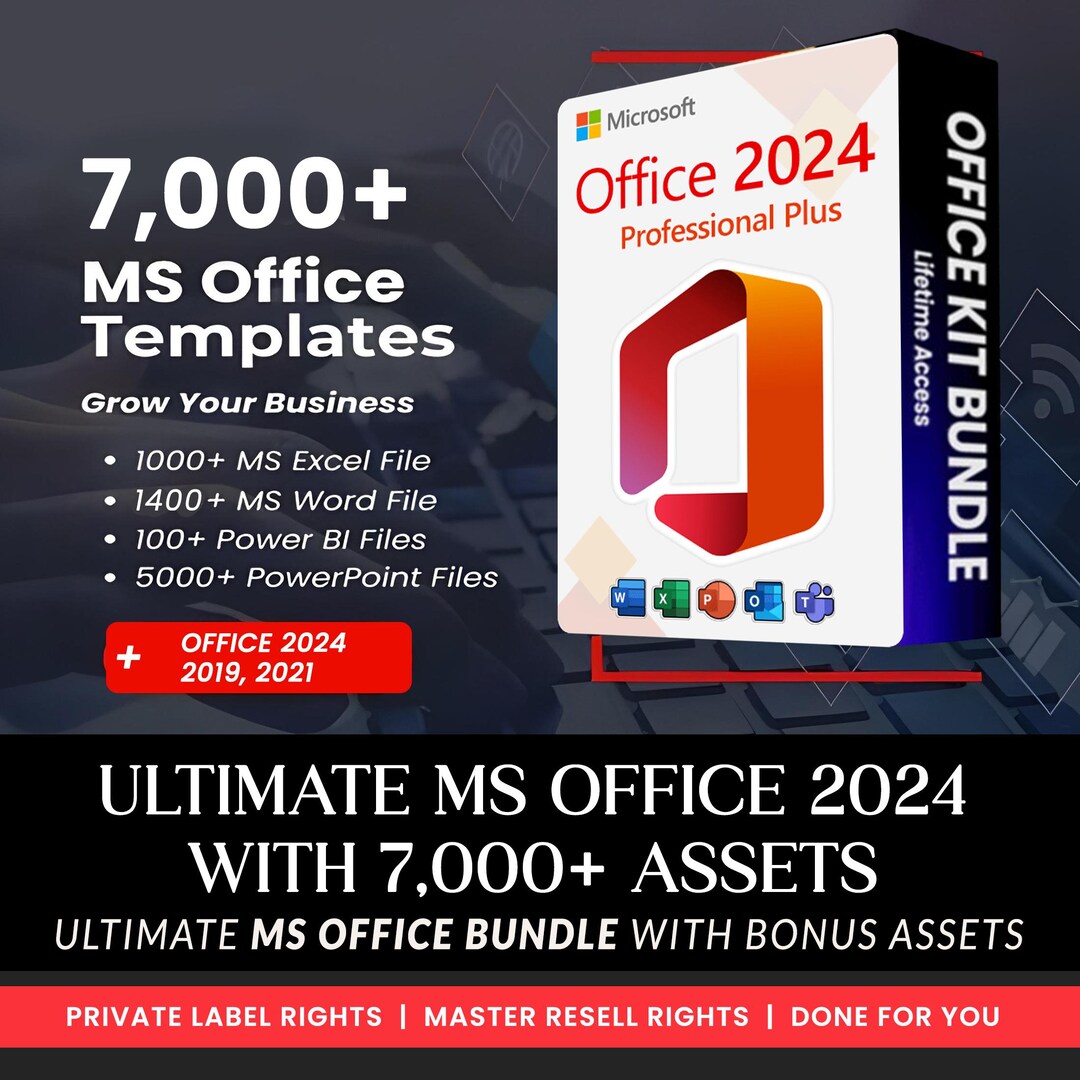 Ms Office Professional Plus Mega Assets Bundle, Excel Worksheets ...