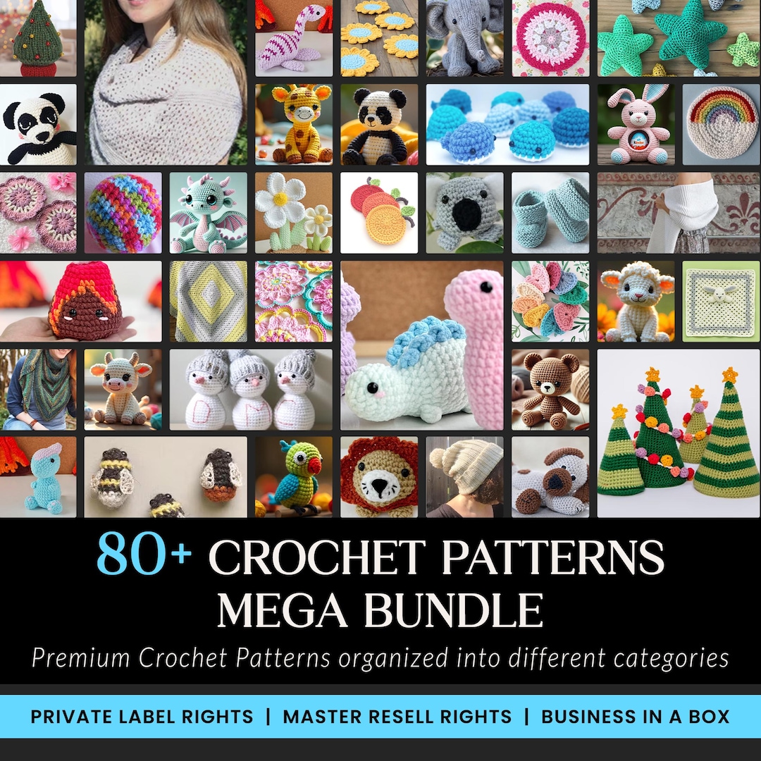 Crochet Patterns Mega Bundle, Crochet Pattern Bundle Pack Instant ...