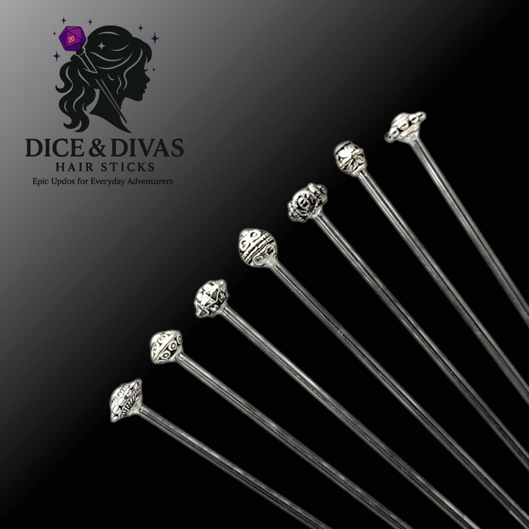 Crown Forge Stainless Steel Hair Stick Collection, Custom Length ...