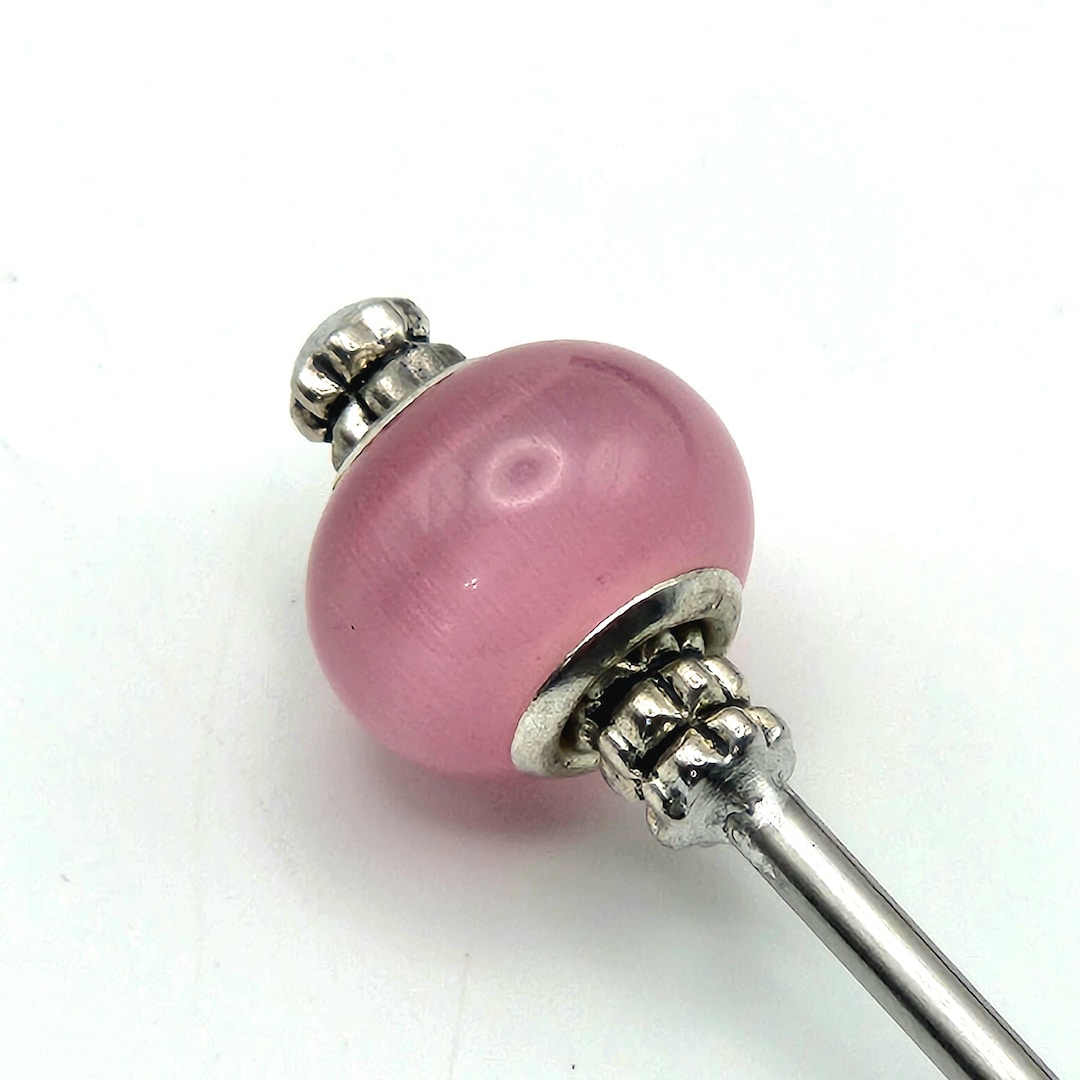 Morningstar Cat’s Eye Nebula Hair Stick, Chatoyant Glass Orb Custom ...