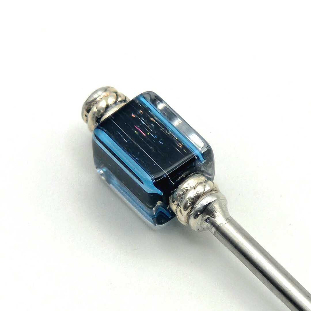 Midnight Current Christensen Glass Hair Stick, Unique One-of-a-kind ...