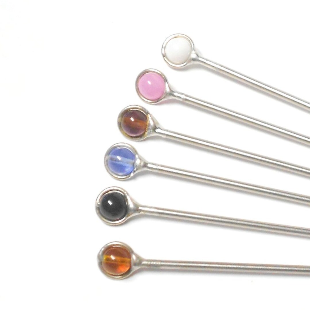 Caged Glass 8mm Stainless Steel Hair Stick - Etsy