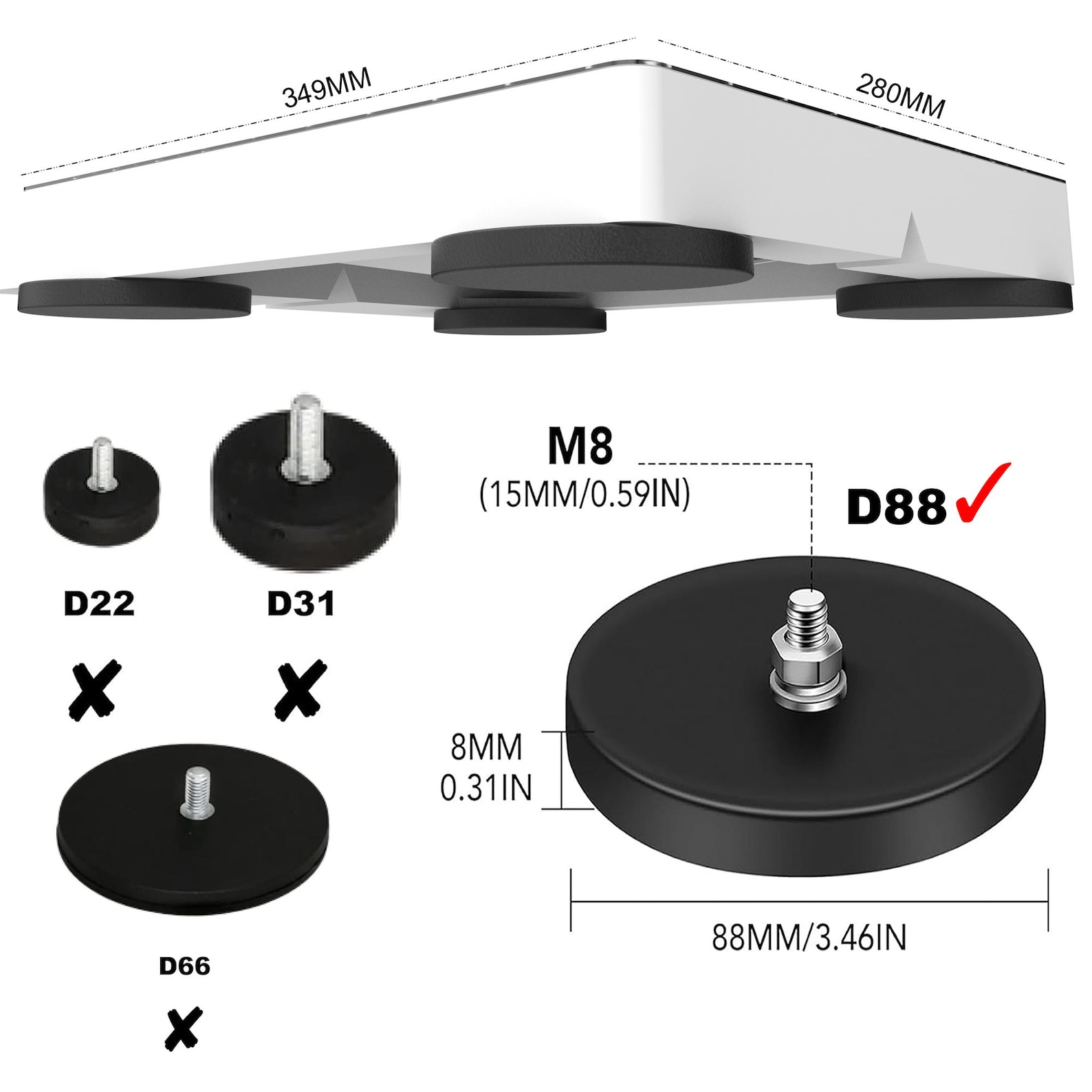 Starlink Mini Roof Mount Kit: Magnetic Quick Release Flat Mount for Rvs ...