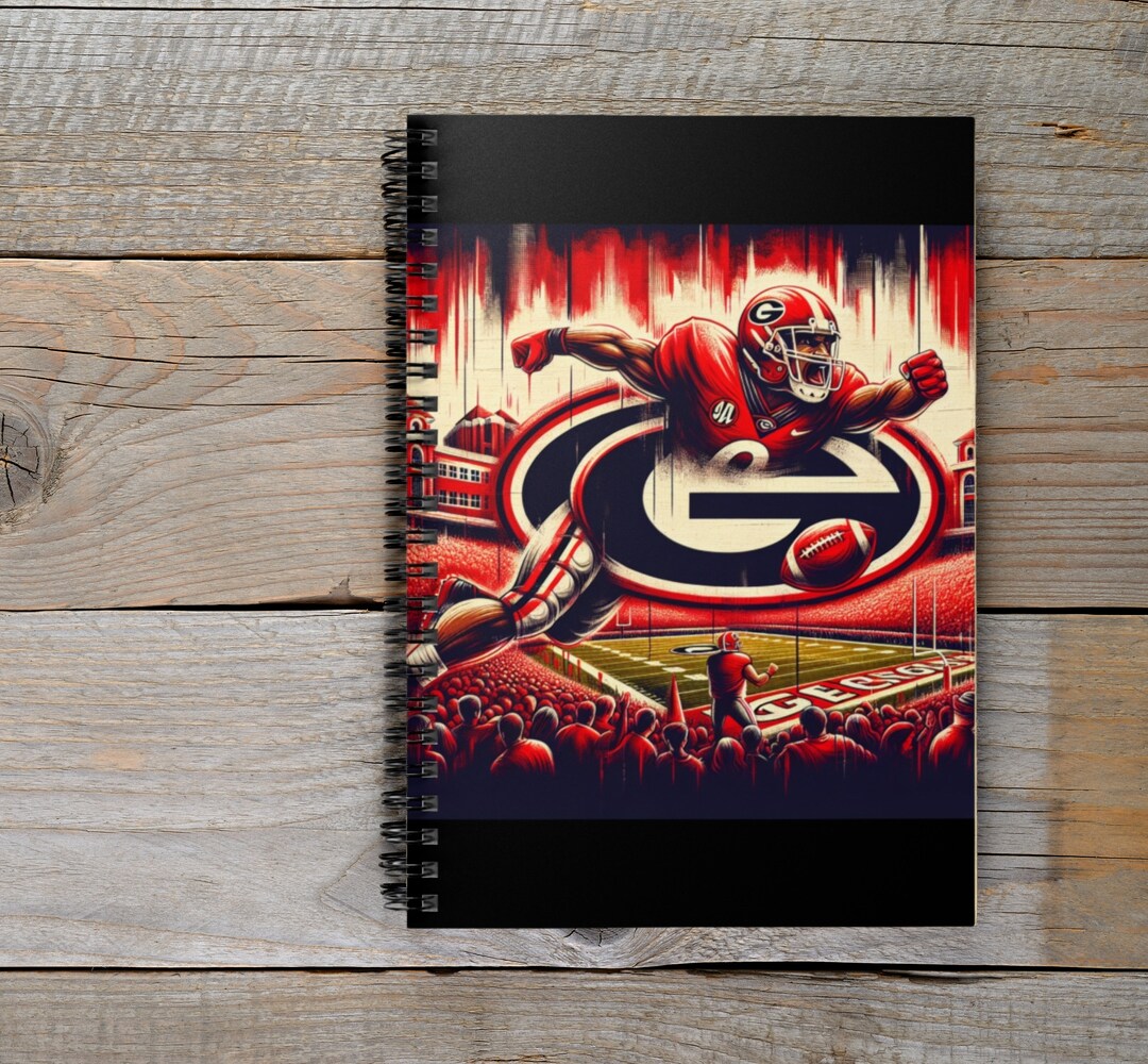 Georgia Bulldog Spiral Notebook-ultimate Fan Gift - Etsy