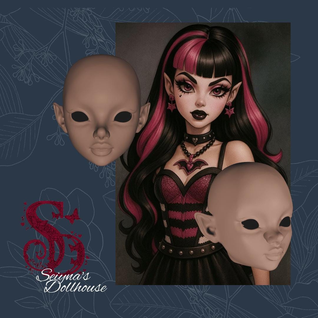 BJD Head Monster High "draculaura" 3D Print File - Etsy