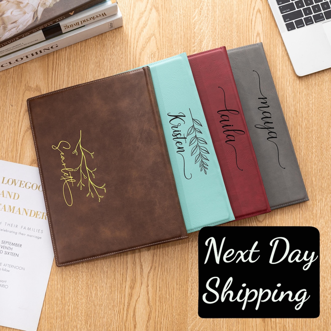 Personalized Leather Padfolio, Custom Leather Portfolio, Personalized ...