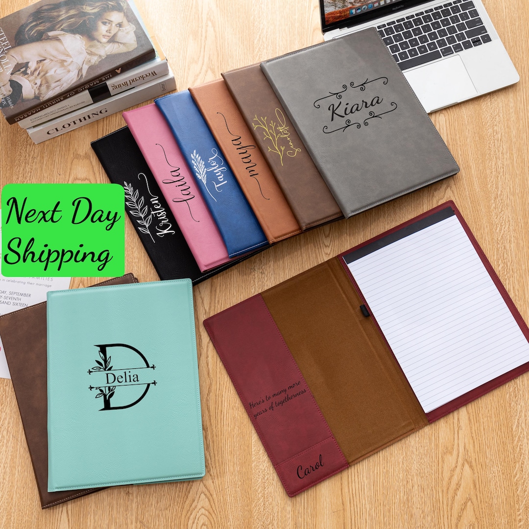 Custom Monogram Portfolio, Initial Padfolio, Personalized Portfolio ...
