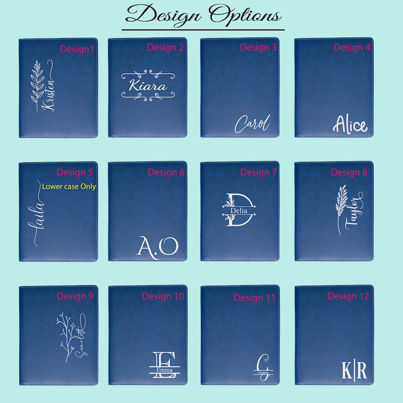 Personalized Leather 3 Ring Binder Portfolio, Custom Leather 8 X 11 ...