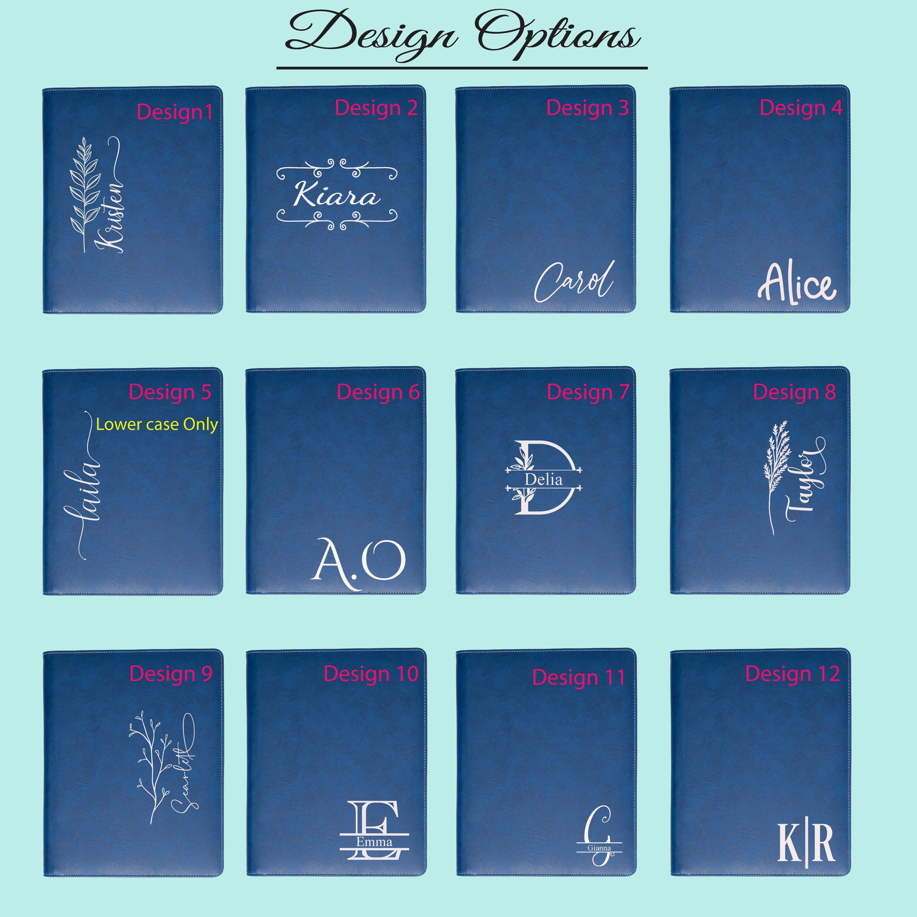 Personalized Leather 3 Ring Binder Portfolio, Custom Leather 8 X 11 ...