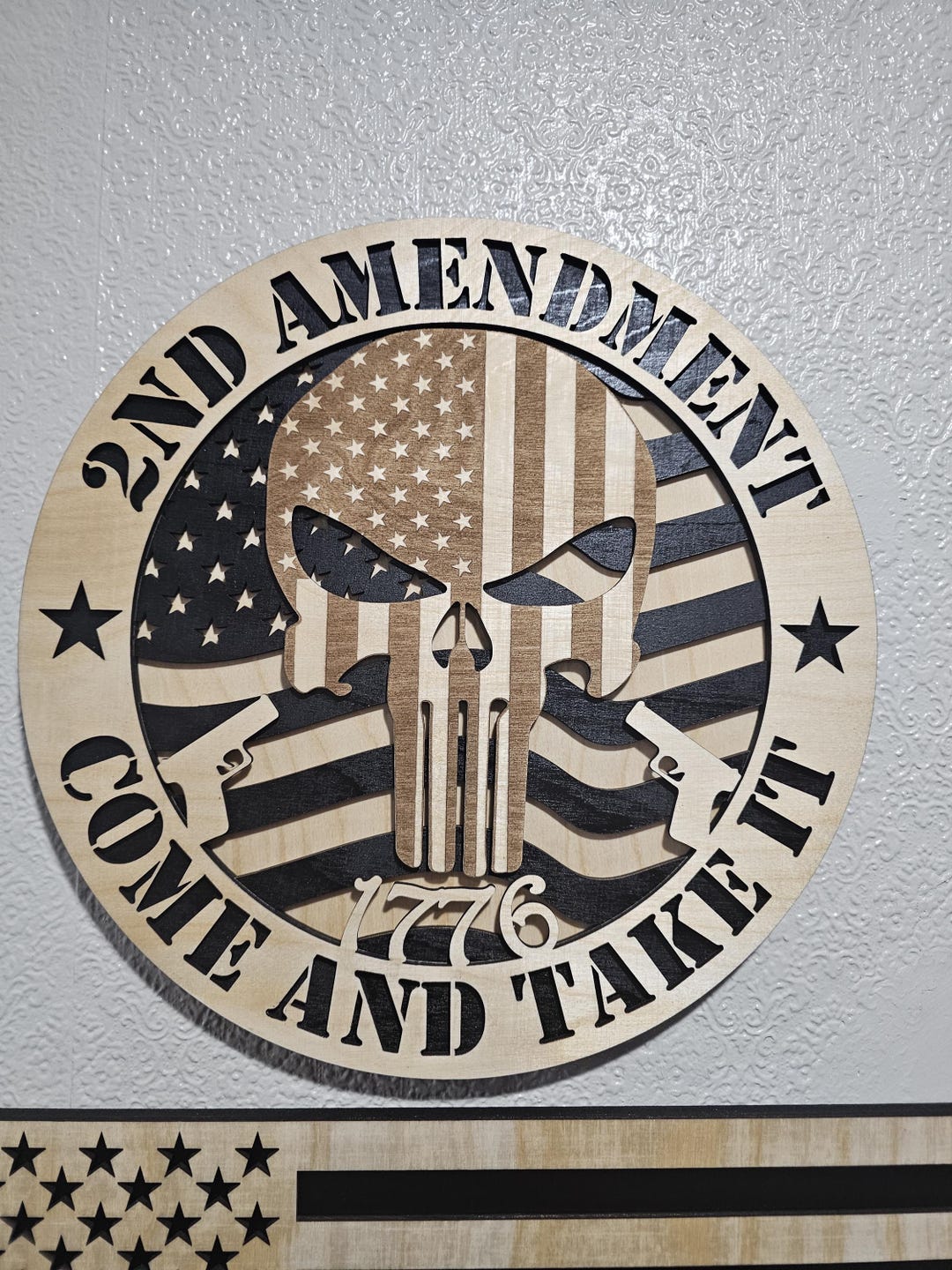 2nd Amendment Skull Round Sign - Etsy