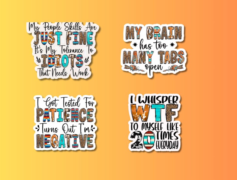 Sarcastic Sticker Premium Vinyl Sticker Paper Laptop Sticker Water ...