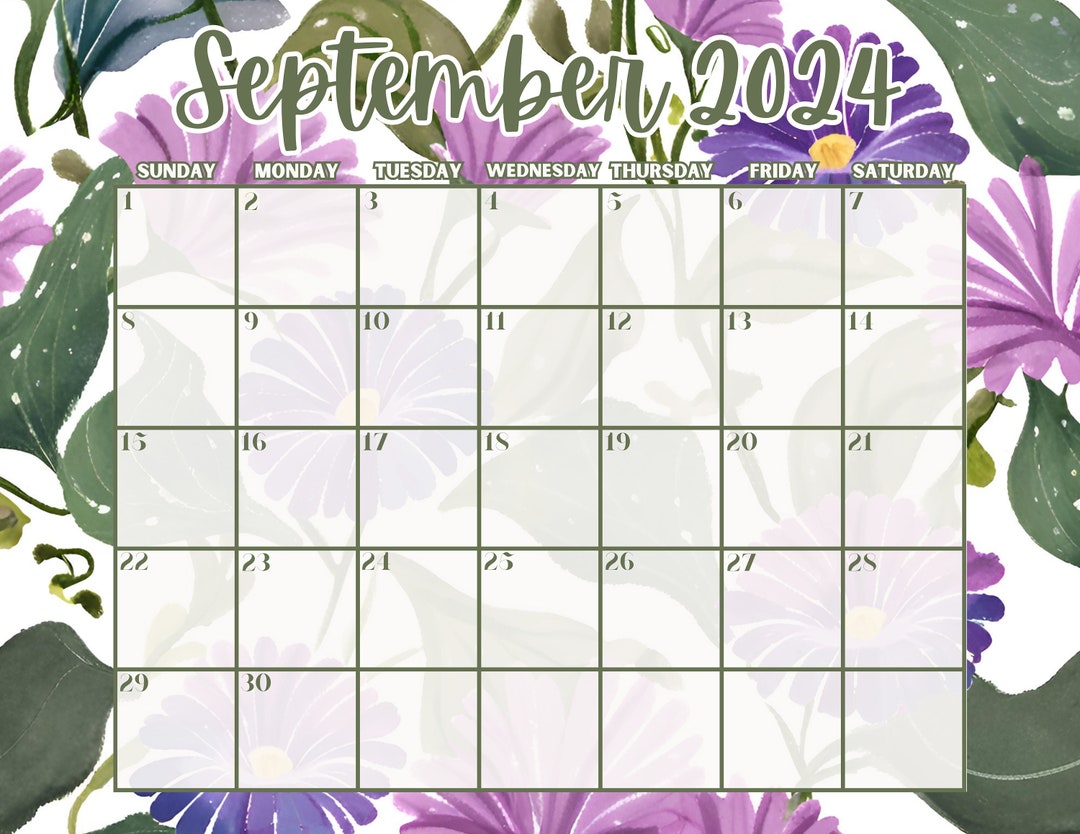 Printable September 2024 Calendar for Office, Birthdays, Schedules, and ...