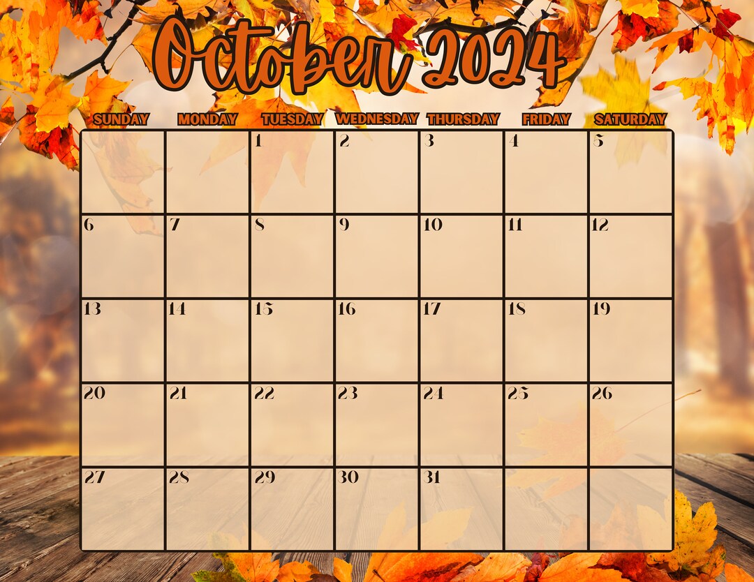 Printable October 2024 Calendar for Office, Birthdays, Schedules, and ...
