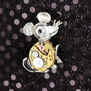 Steampunk Mouse Pin - Rock and Roll Rodent - Disco Mouse - Glam Rock ...