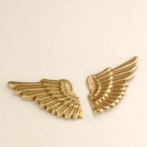 Wing Cuff Links SOLDERED - Cuff Wings - Golden Brass Winged Cufflinks ...