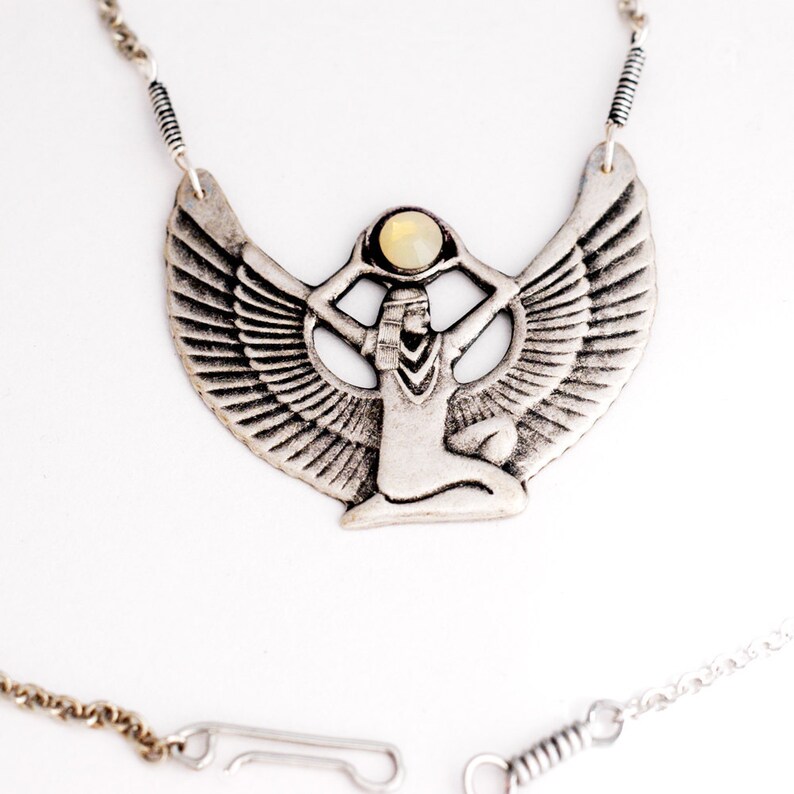Isis Necklace Ancient Egyptian Goddess Isis With Bird Wings - Etsy