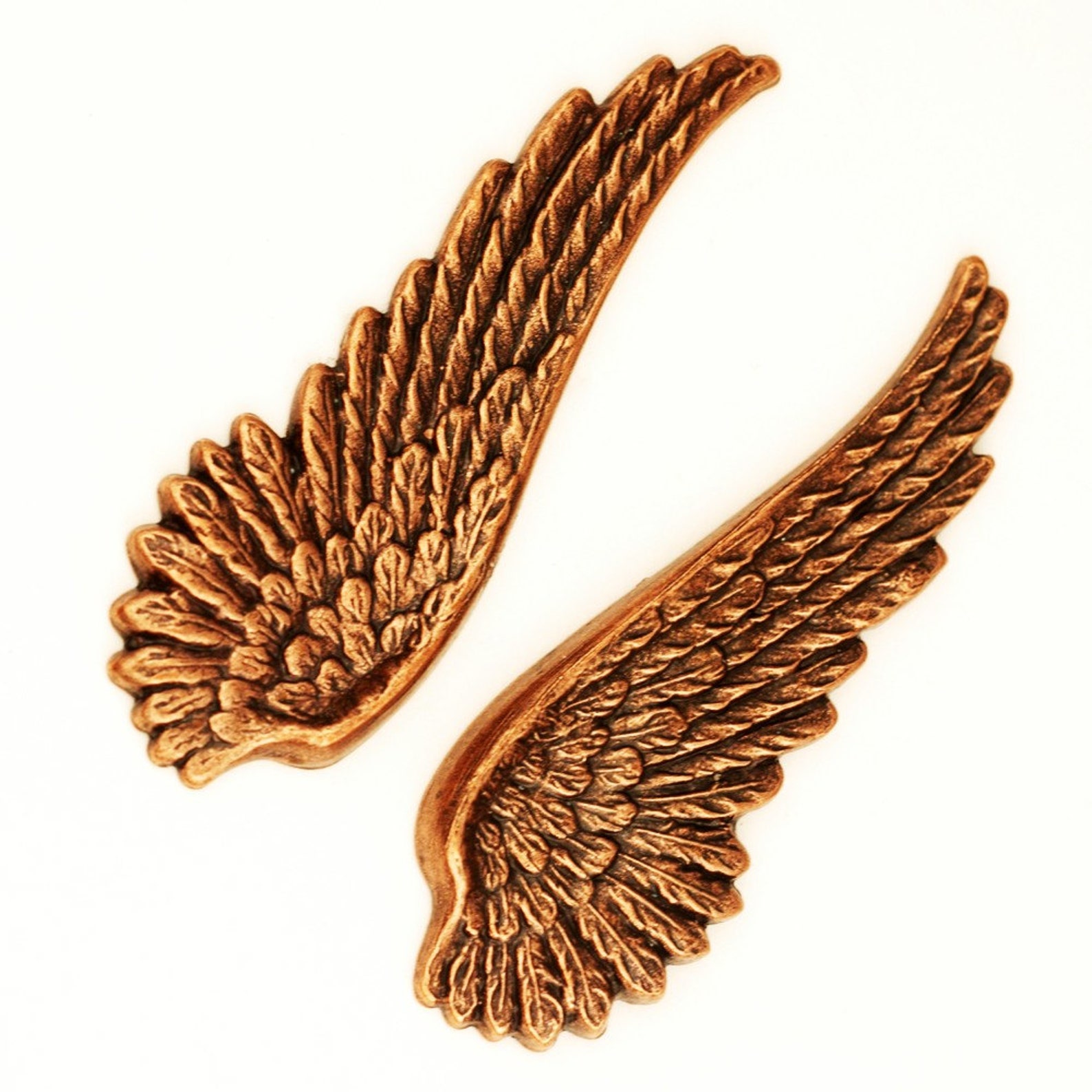 SOLDERED Wing Cuff Links - Avenging Angel Cuff Wings - Antique Brass ...