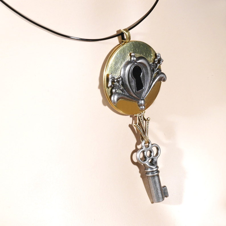 Under Lock and Key Locket Necklace Steampunk Locket Choker - Etsy