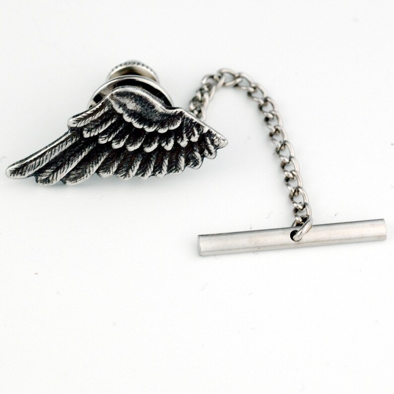 Flight Feathered Wing Tie Tack With Bar and Chain - Etsy