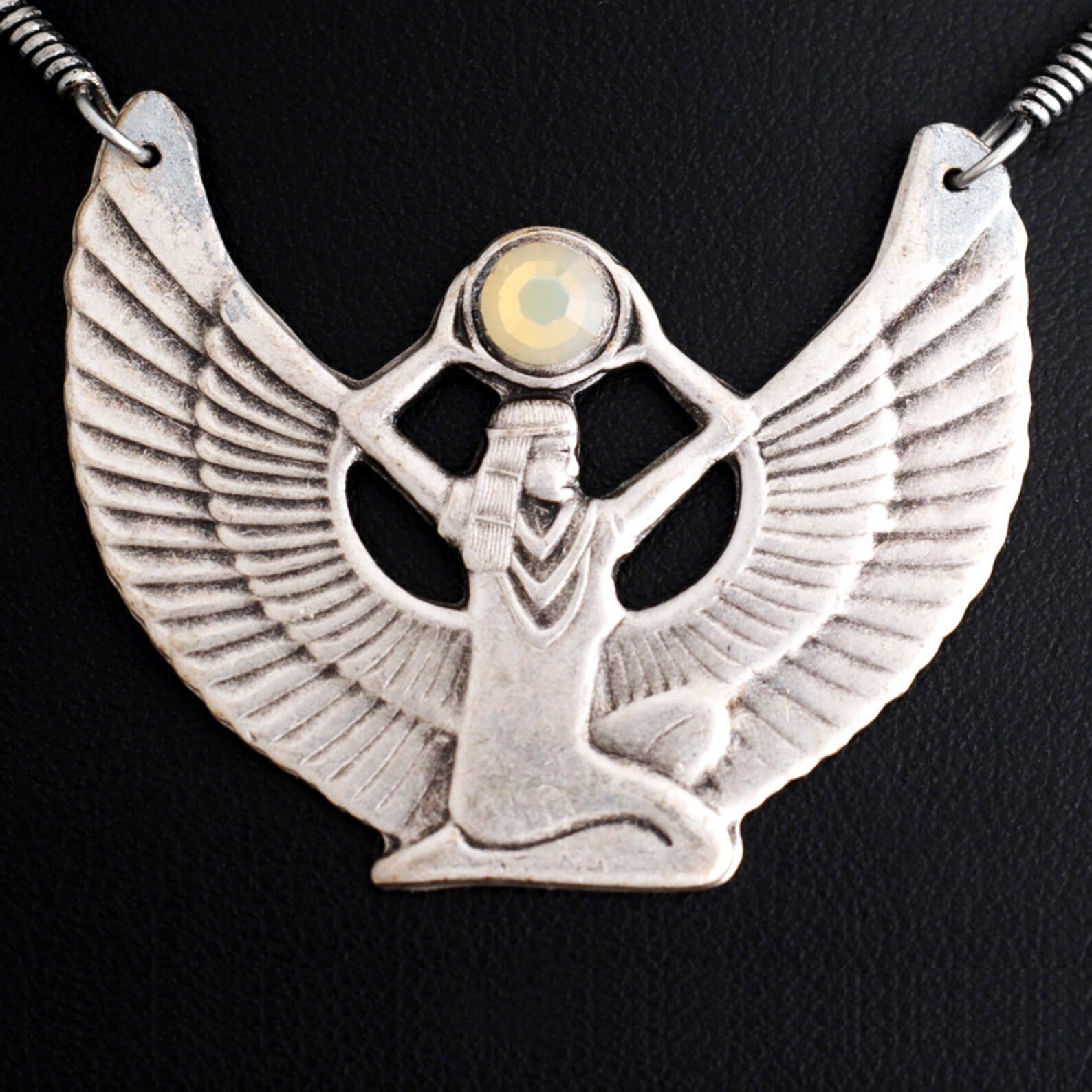Isis Necklace Ancient Egyptian Goddess Isis With Bird Wings | Etsy